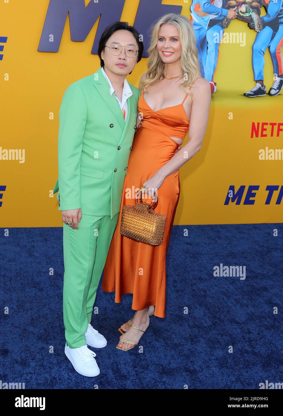 Jimmy O. Yang, Bri Kimmel arrives at The premiere of the Netflix film ...