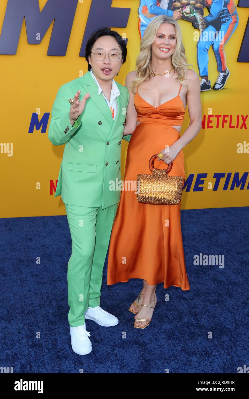Jimmy O. Yang, Bri Kimmel arrives at The premiere of the Netflix film ...