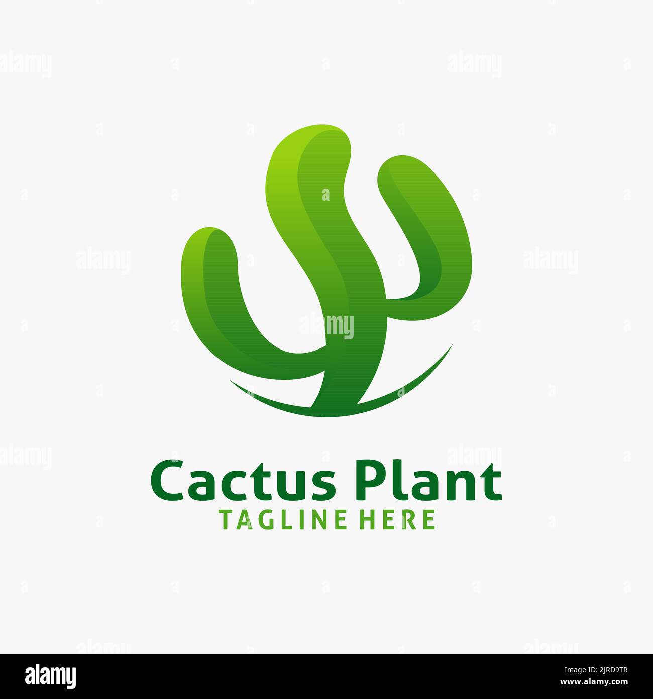 Cactus plant logo design Stock Vector Image & Art - Alamy