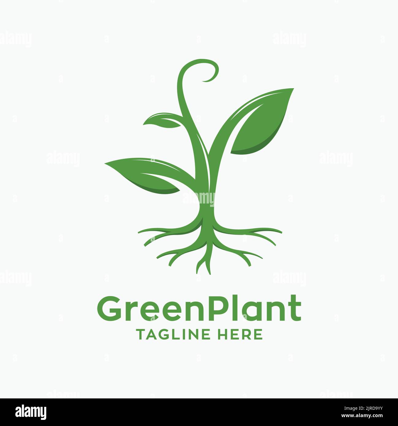 Green plant logo design Stock Vector Image & Art - Alamy