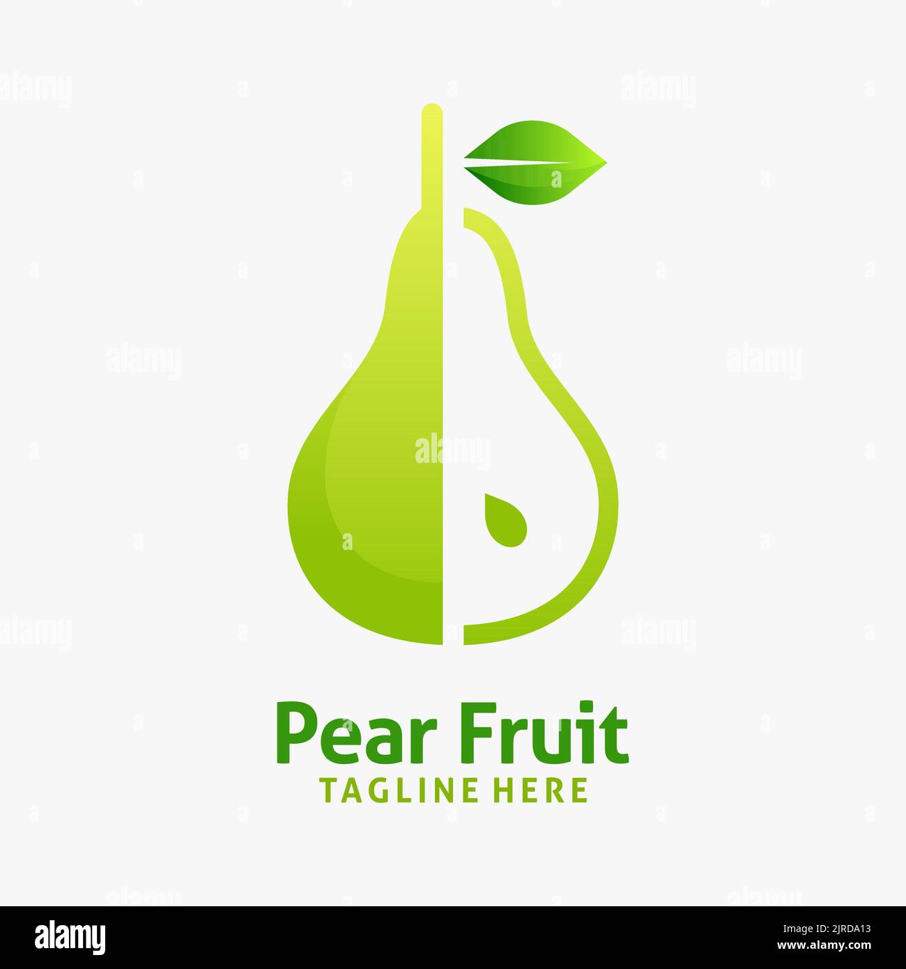 Pear fruit logo design Stock Vector Image & Art - Alamy