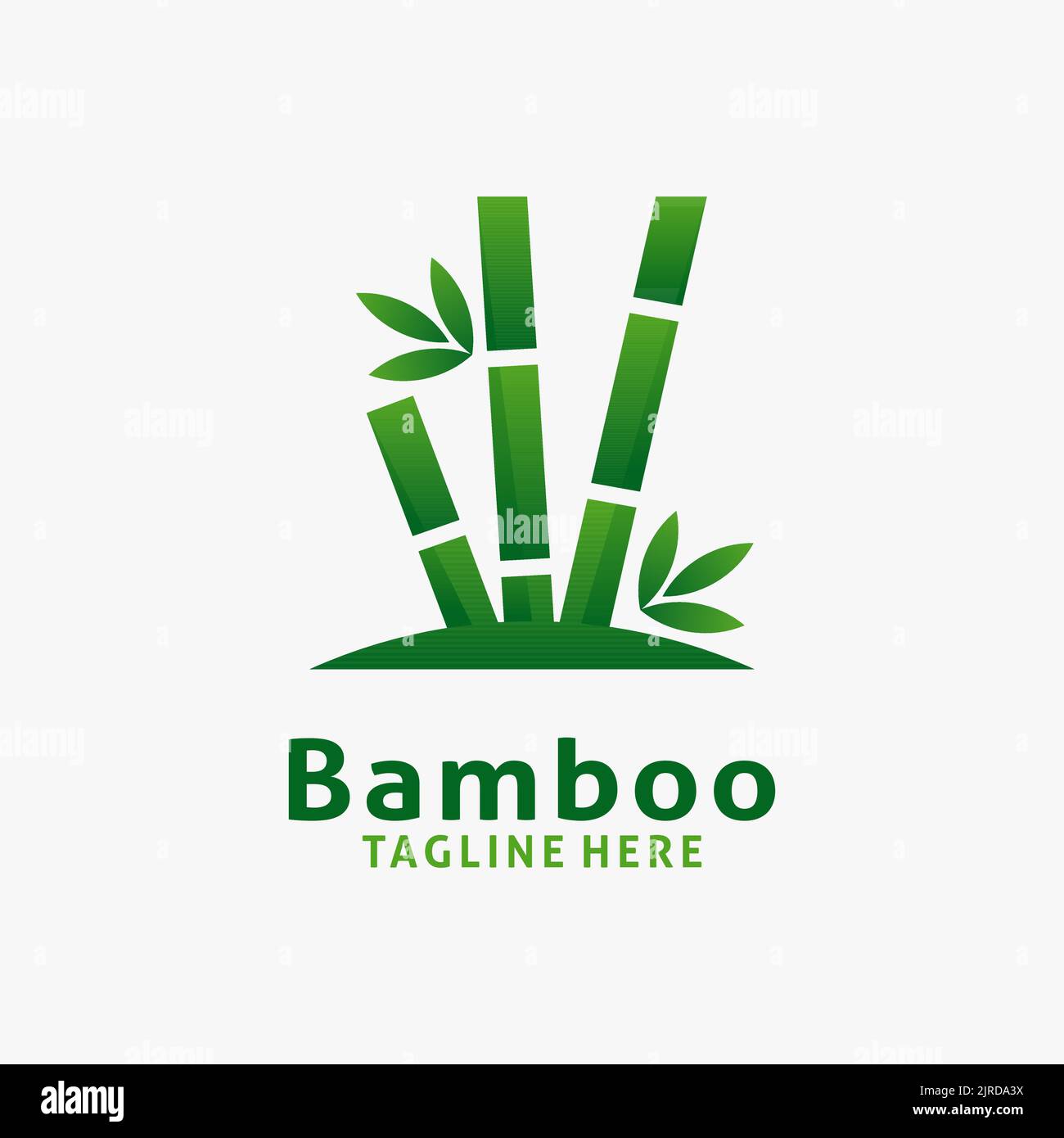 Green bamboo logo design Stock Vector Image & Art - Alamy