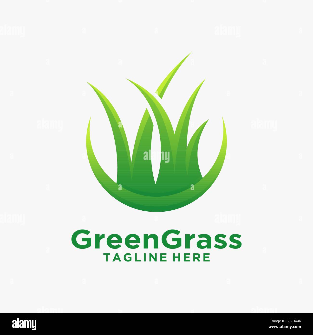 Green grass logo design Stock Vector Image & Art - Alamy