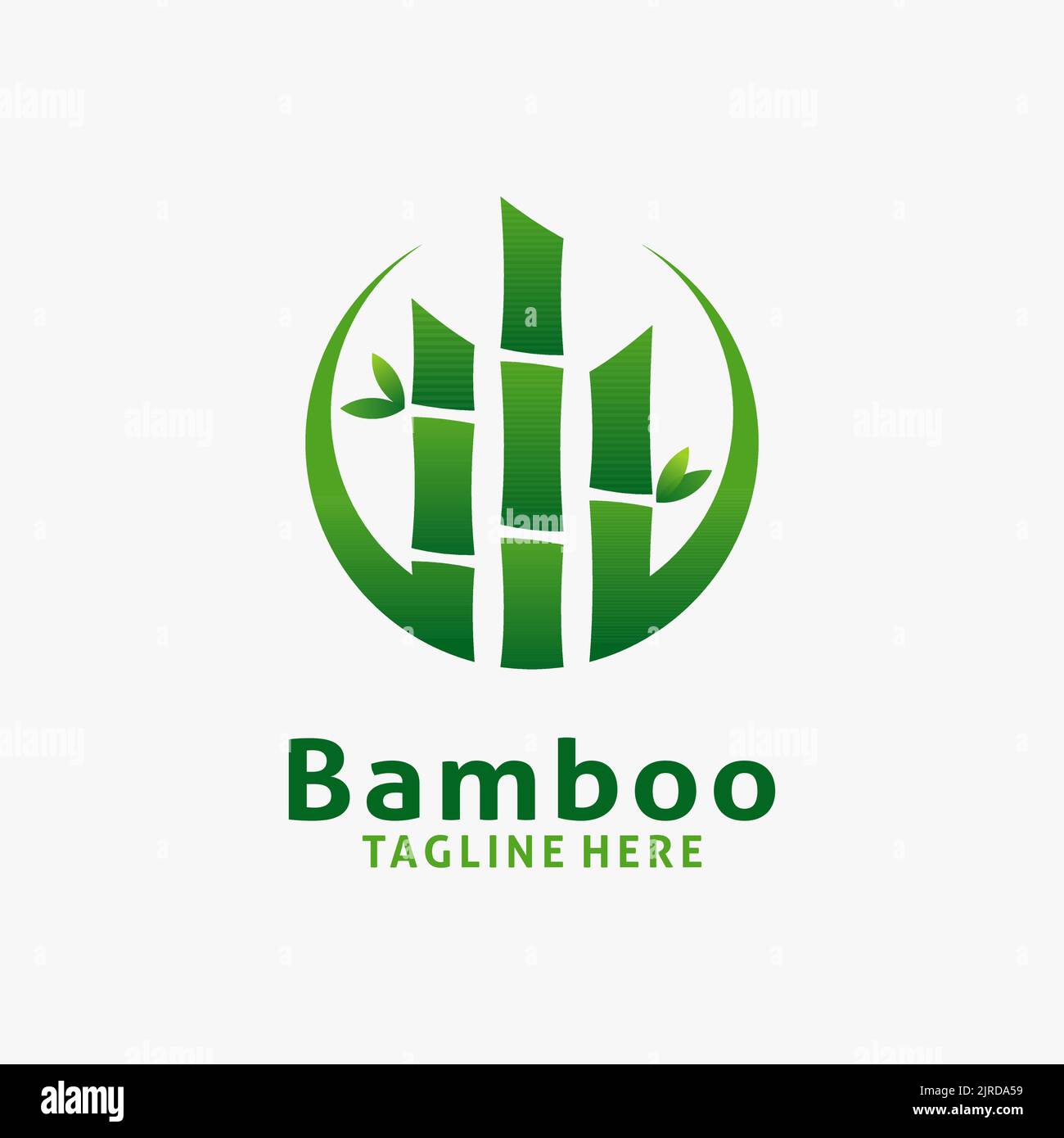 Green bamboo logo design Stock Vector Image & Art - Alamy