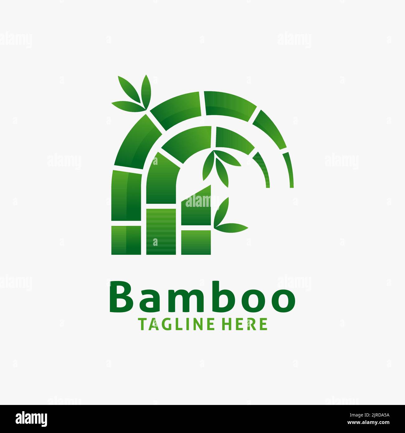 Green bamboo logo design Stock Vector Image & Art - Alamy