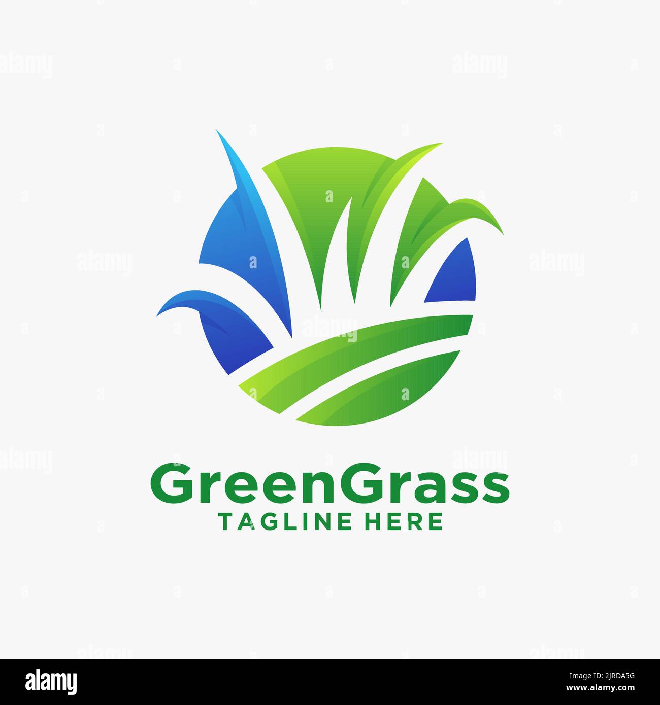 Green grass logo design Stock Vector Image & Art - Alamy