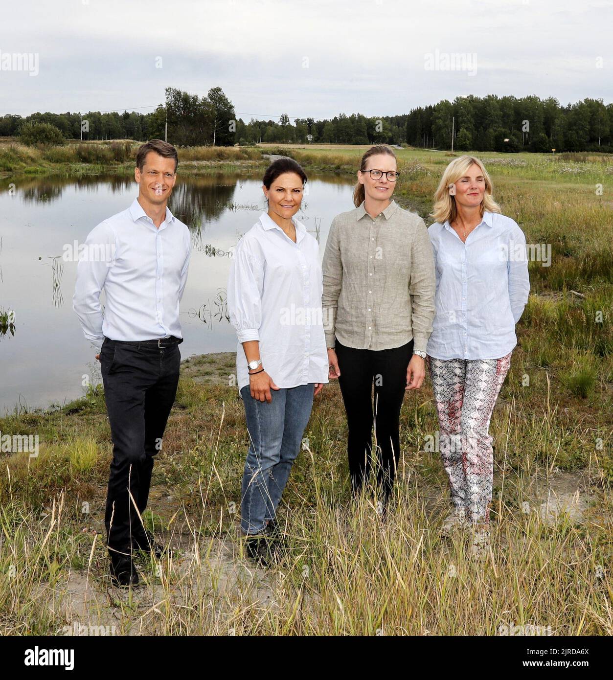 Crown Princess Victoria of Sweden visits Gardsjo farm in Heby in ...