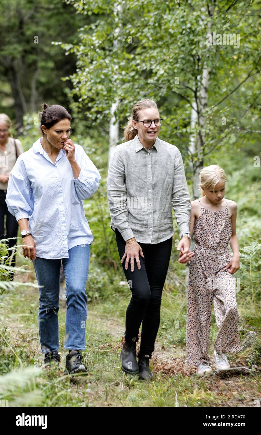 Crown Princess Victoria of Sweden visits Gardsjo farm in Heby in ...
