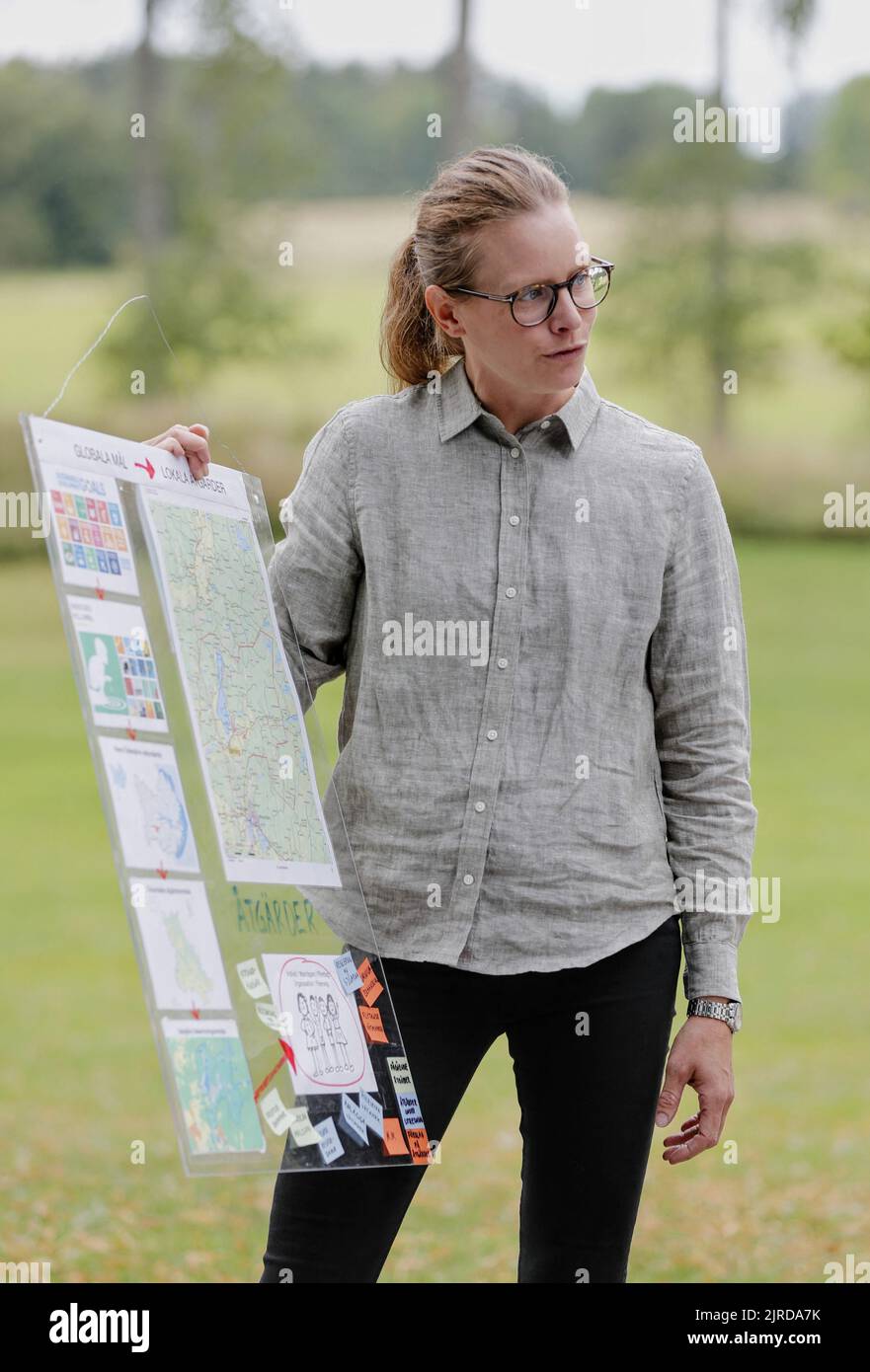 Crown Princess Victoria of Sweden visits Gardsjo farm in Heby in ...