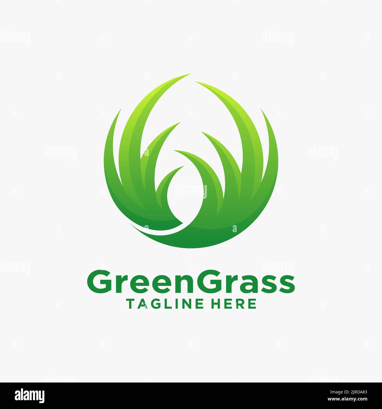 Green grass logo design Stock Vector Image & Art - Alamy