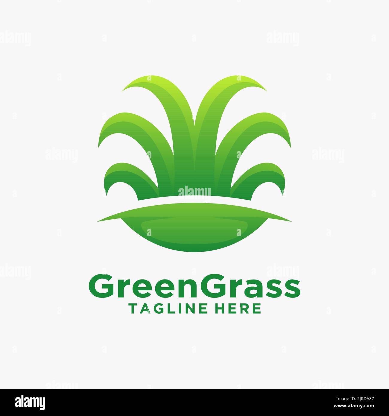 Green grass logo design Stock Vector Image & Art - Alamy