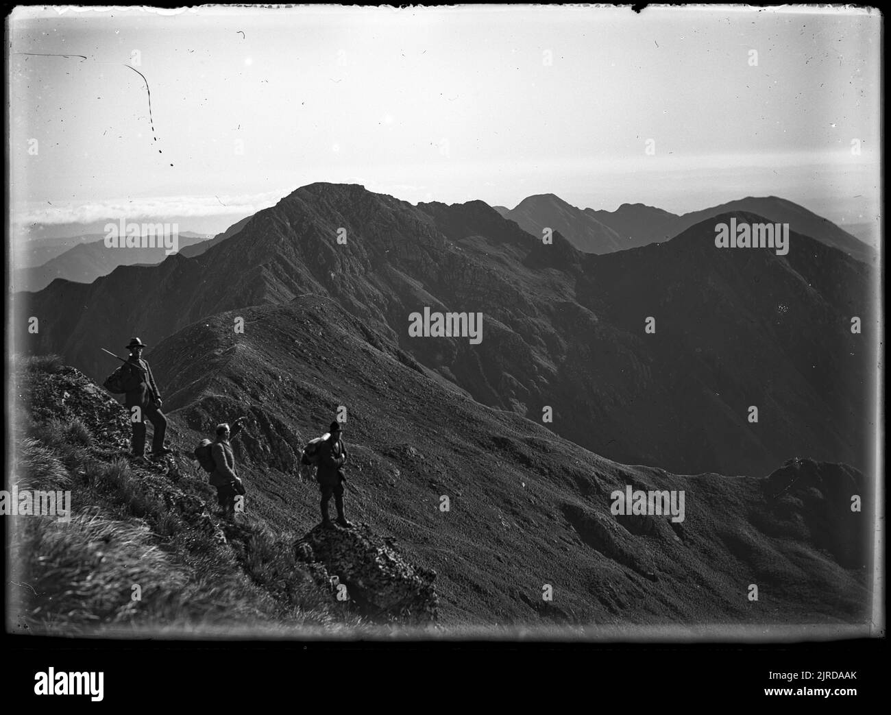 View looking north from pukemoremore showing mount walker hi-res stock ...