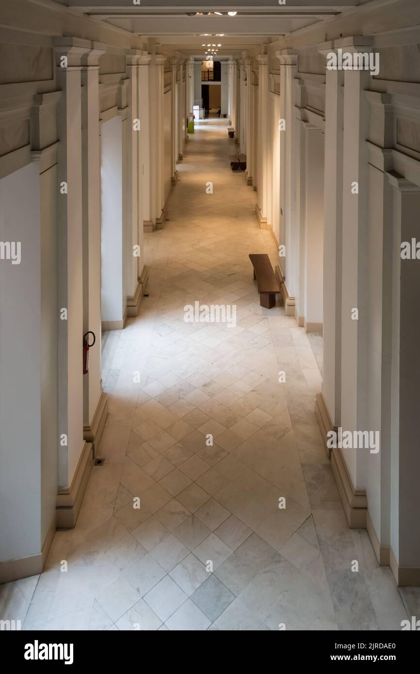 Architectural detail of the interior of the Pinacoteca (pinacotheca ...