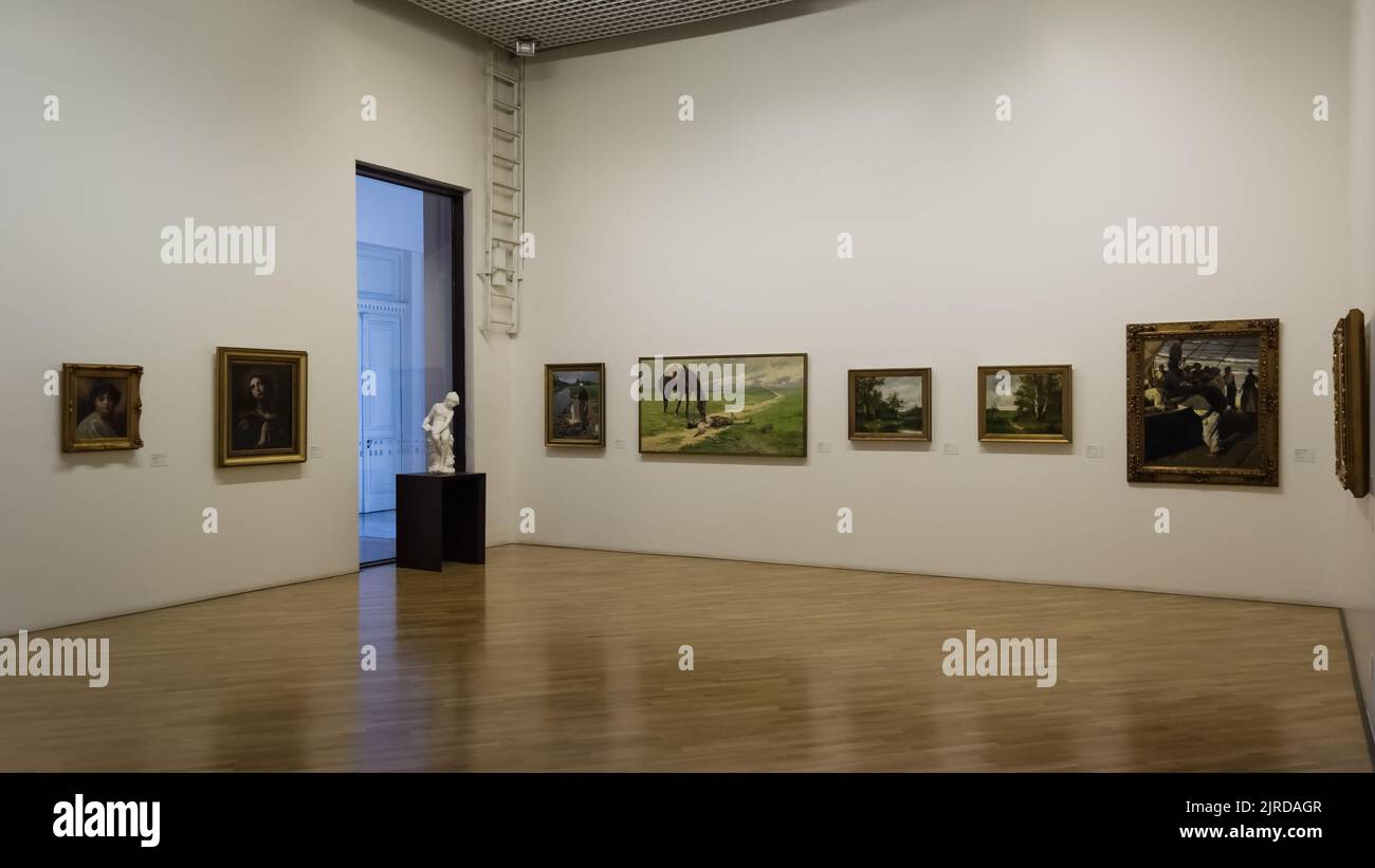 Architectural detail of the interior of the Pinacoteca (pinacotheca ...