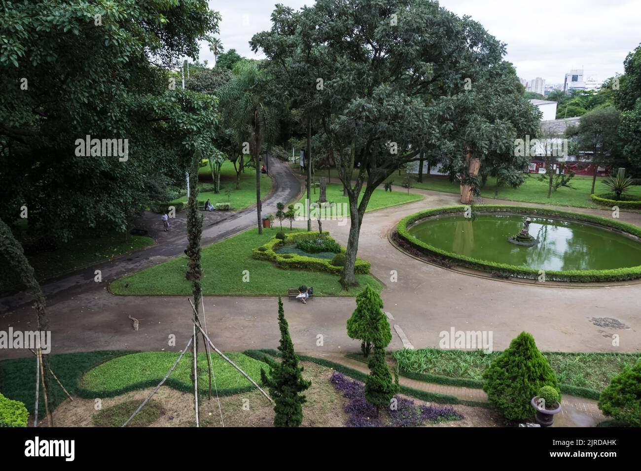 Architectural detail of the gardens of the Pinacoteca (pinacotheca ...