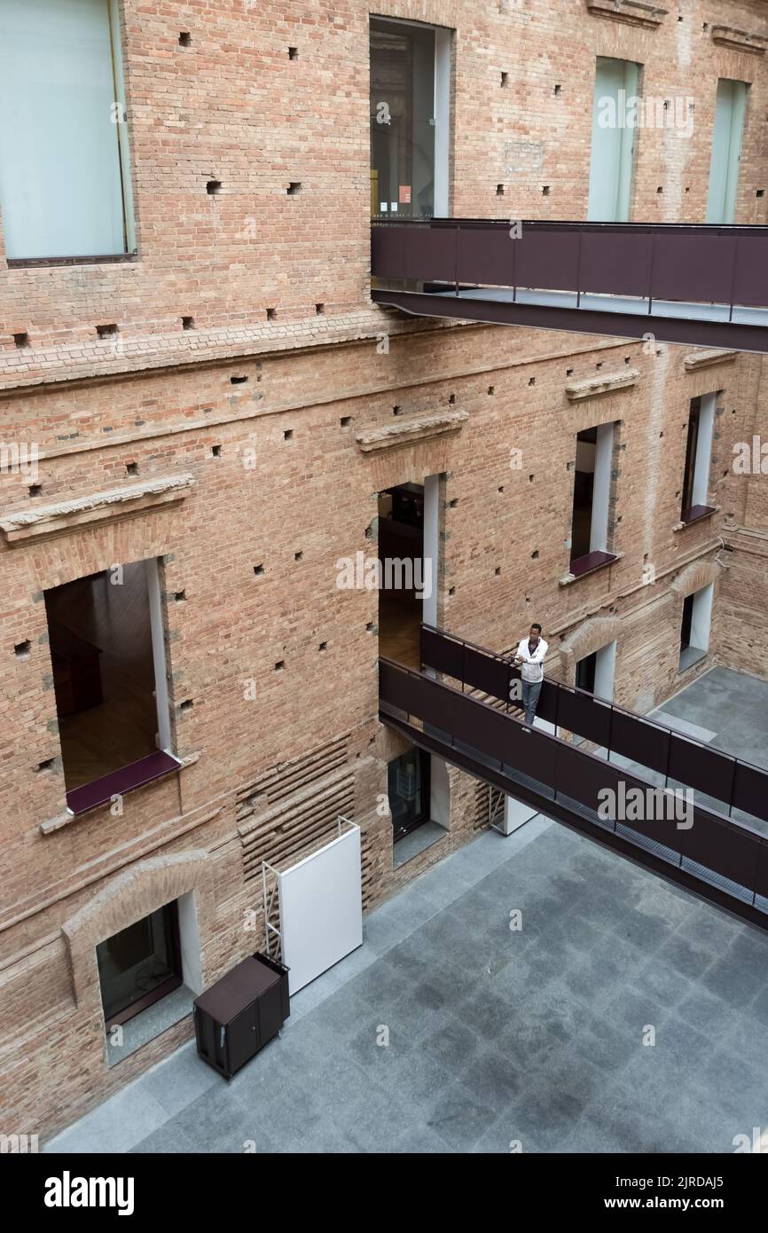 Architectural detail of the interior of the Pinacoteca (pinacotheca ...
