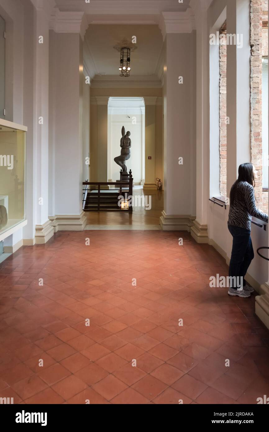 Architectural detail of the interior of the Pinacoteca (pinacotheca ...
