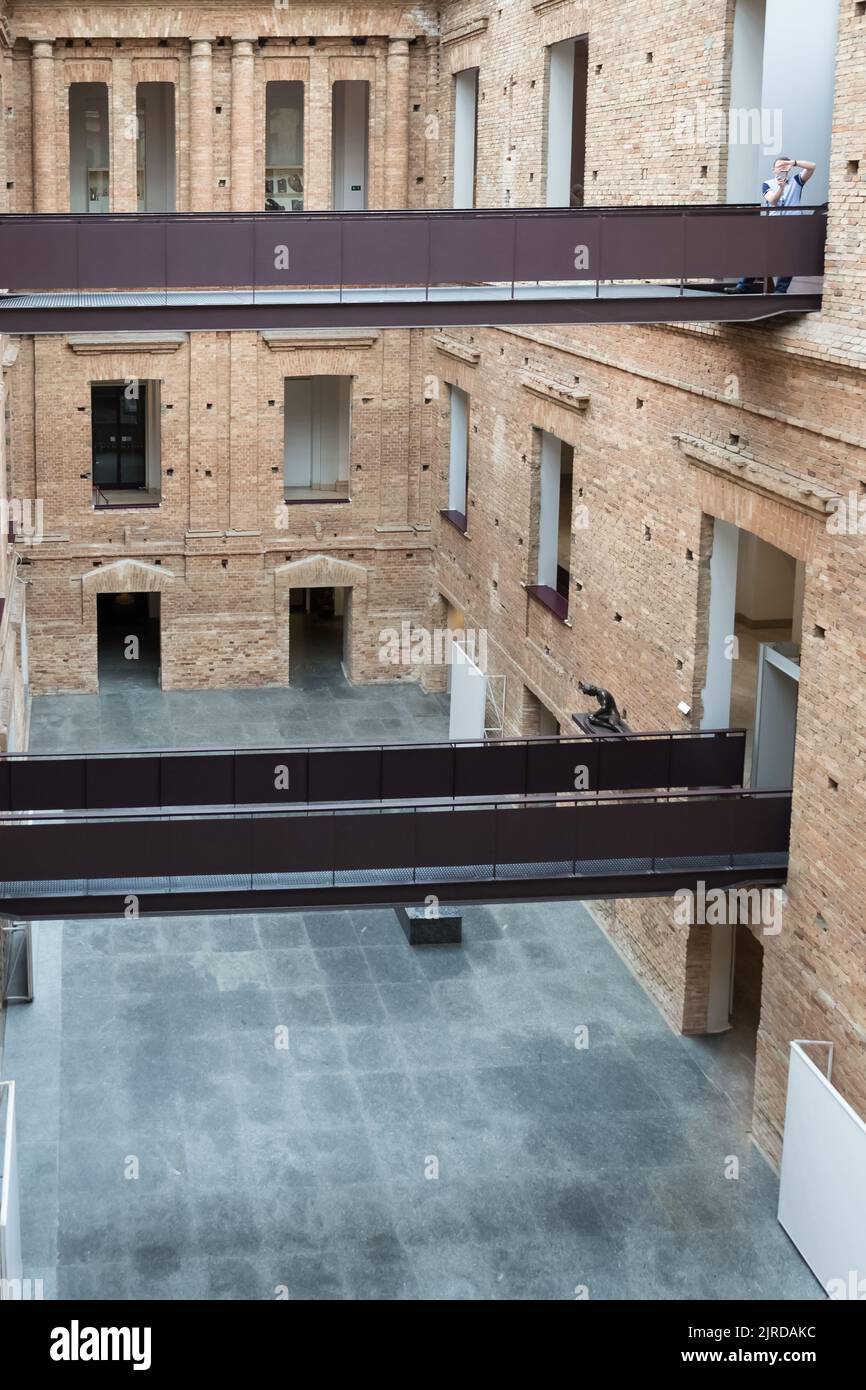 Architectural detail of the interior of the Pinacoteca (pinacotheca ...
