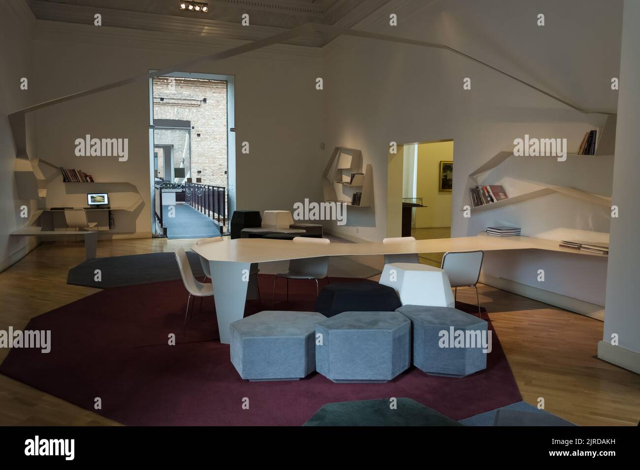 Architectural detail of the interior of the Pinacoteca (pinacotheca ...