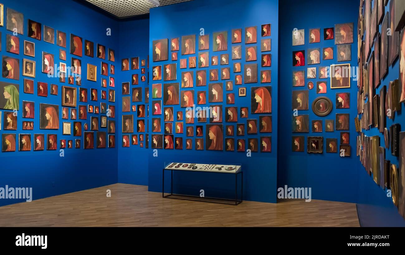 Architectural detail of the interior of the Pinacoteca (pinacotheca ...