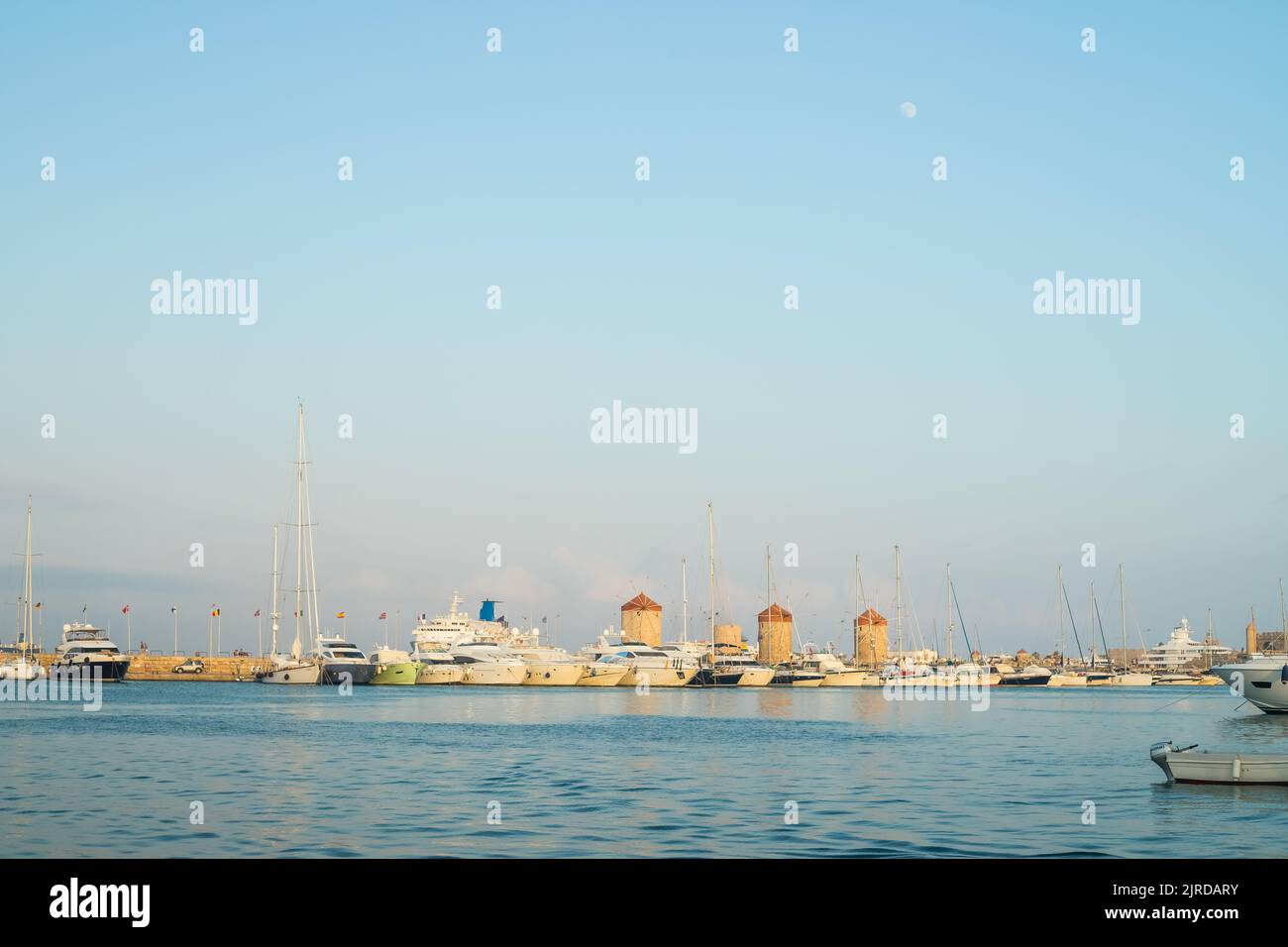 Fort of St. Nicholas in Mandaki Harbor, Rhodes, Greece Stock Photo - Alamy