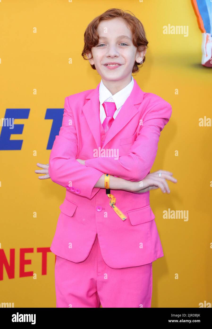 Westwood, USA. 23rd Aug, 2022. Kayden Koshelev arrives at The premiere ...