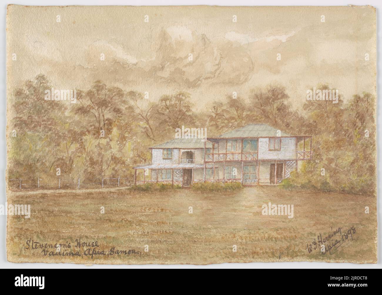Stevenson's House, Vailima, Apia, Samoa, 1898, by William Francis ...