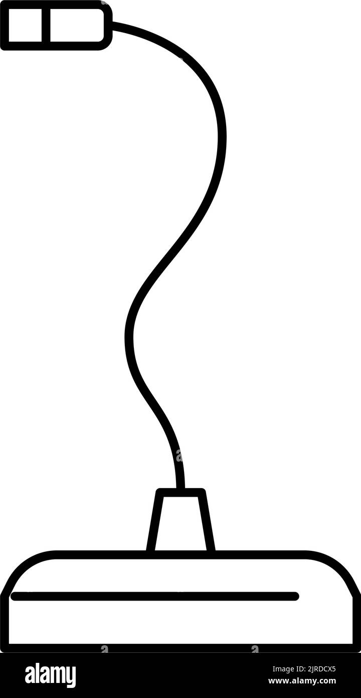 mike mic microphone line icon vector illustration Stock Vector Image ...