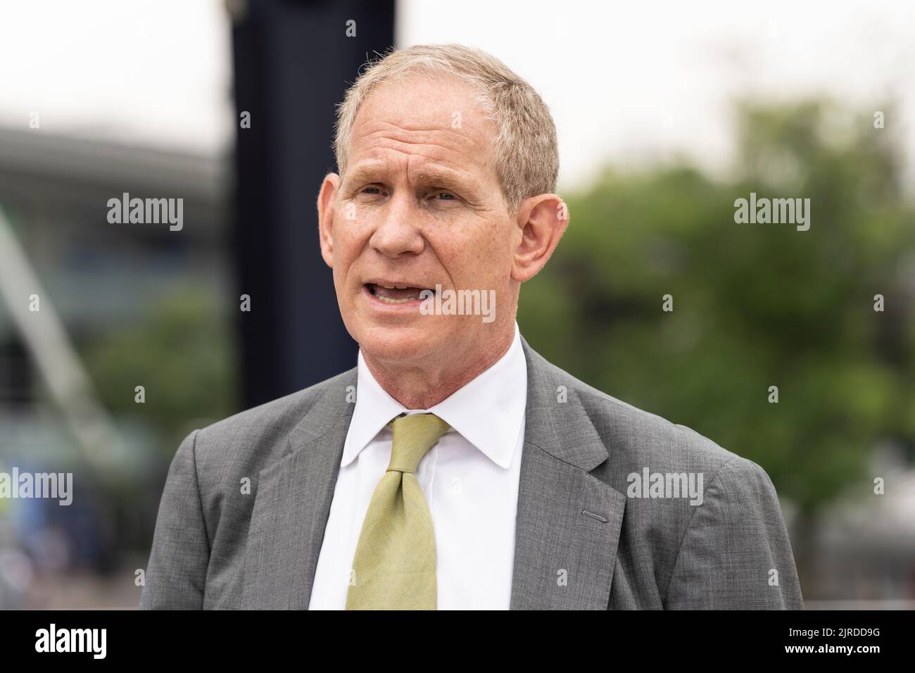 New York, NY - August 23, 2022: Janno Lieber, MTA Chair and CEO speaks ...