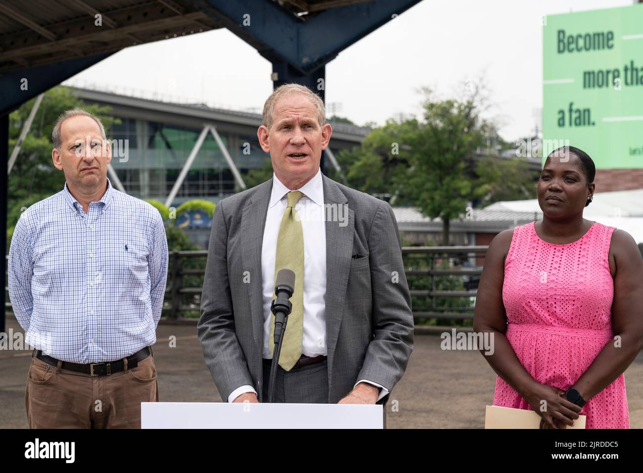 New York, NY - August 23, 2022: Janno Lieber, MTA Chair and CEO speaks ...