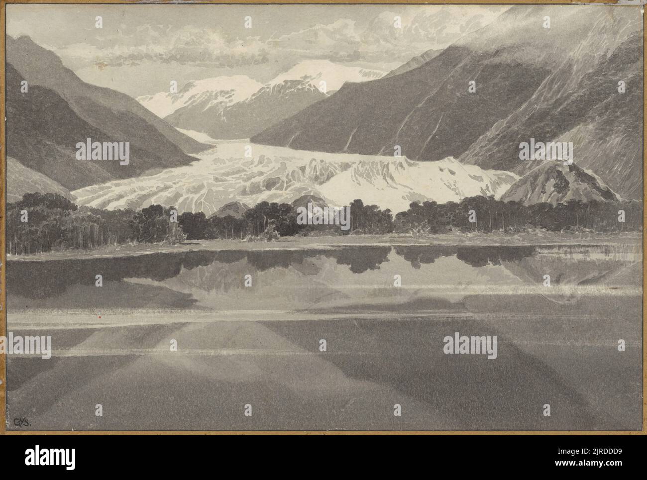 Franz Josef Glacier from Peter's Pond, 1890s, New Zealand, by George ...
