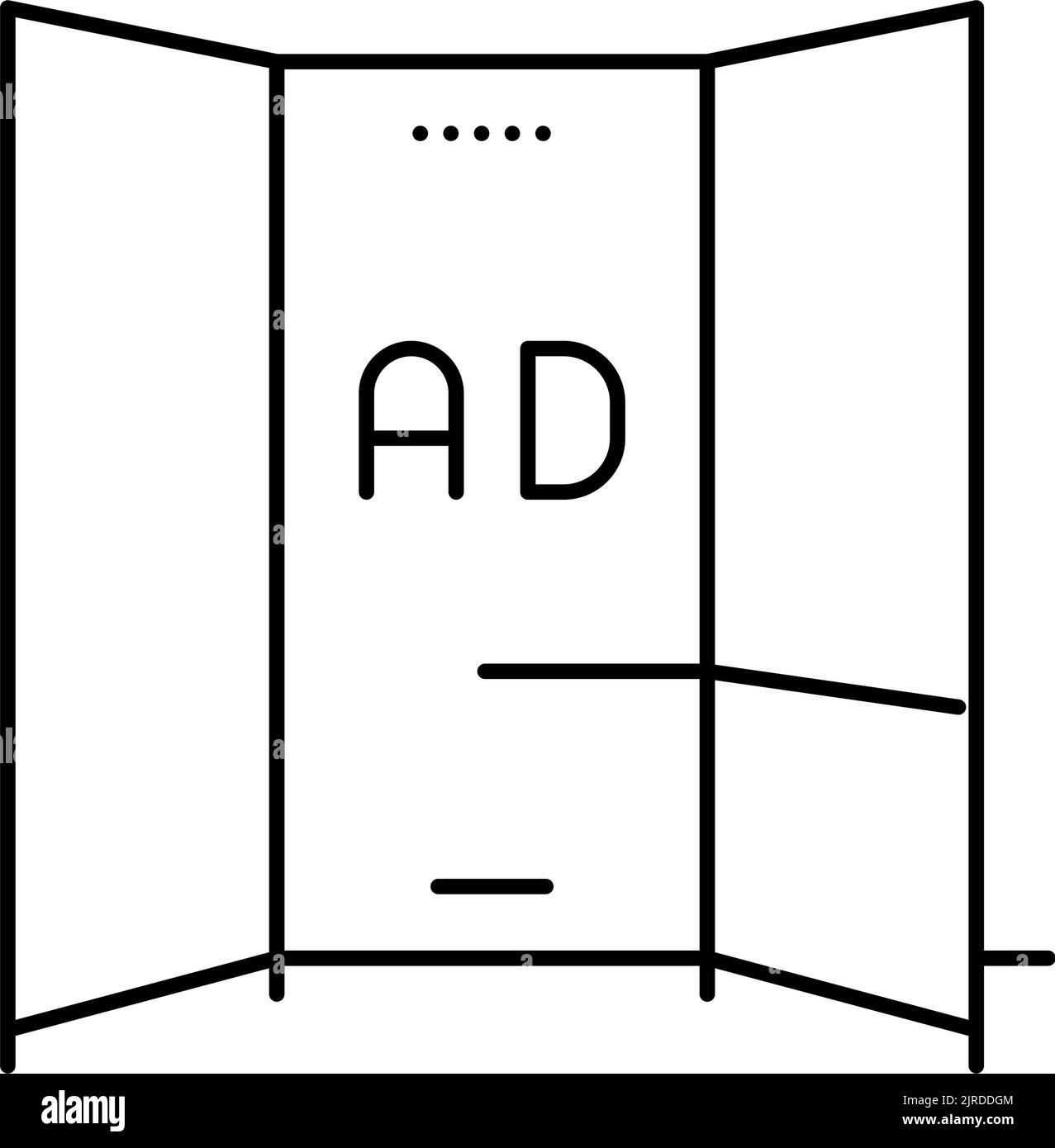 folding wall exhibition line icon vector illustration Stock Vector ...