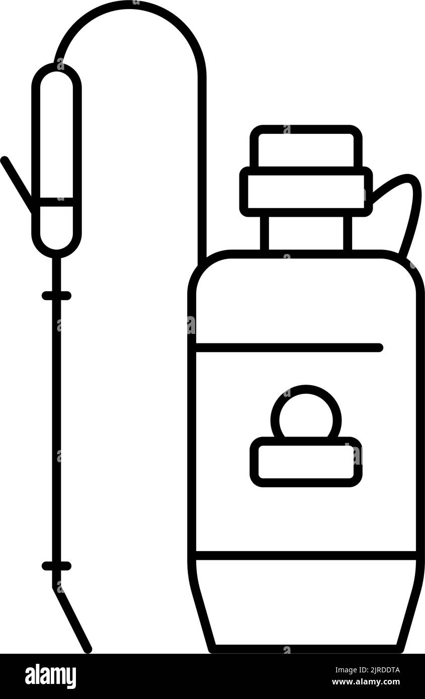 garden sprayer pressure water irrigation line icon vector illustration ...