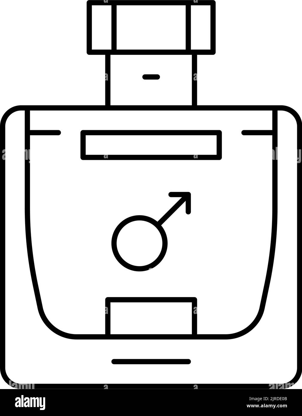 man fragrance bottle perfume line icon vector illustration Stock Vector ...