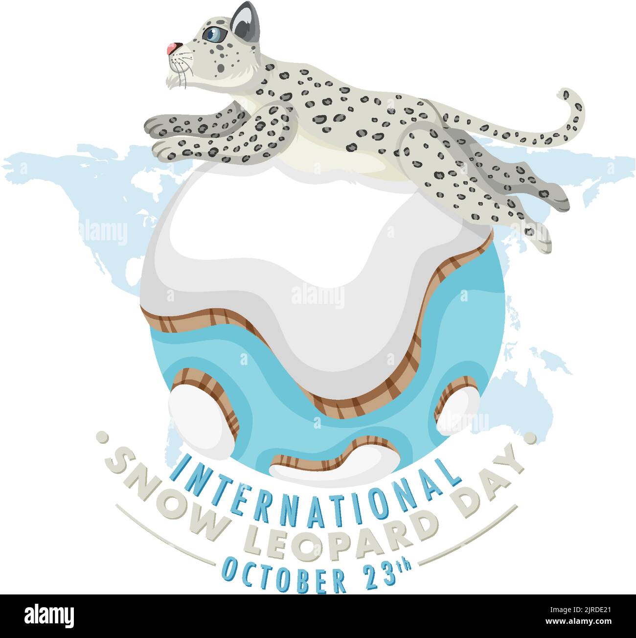 International Snow Leopard Day Banner Design illustration Stock Vector ...