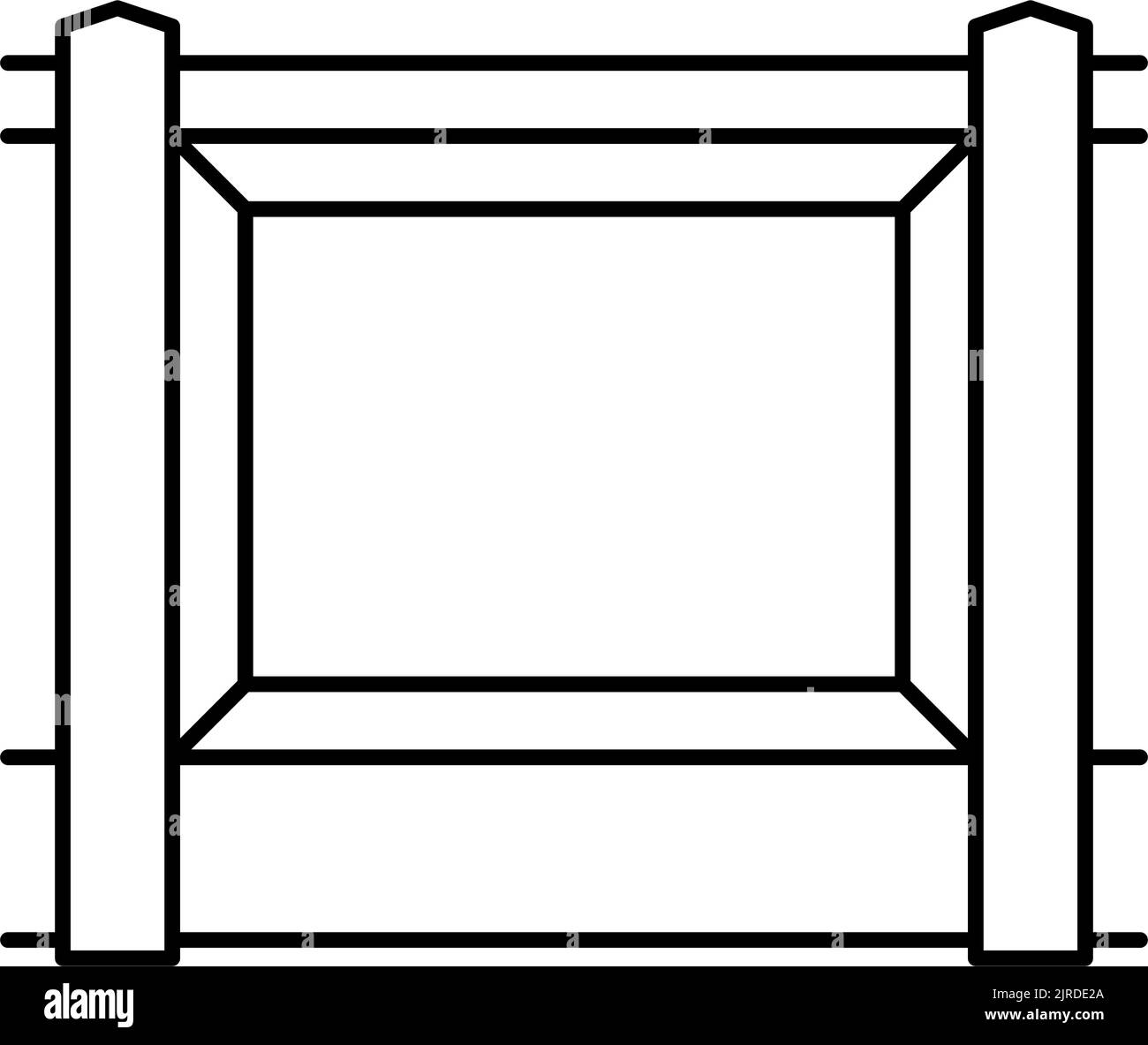 panel fence line icon vector illustration Stock Vector Image & Art - Alamy