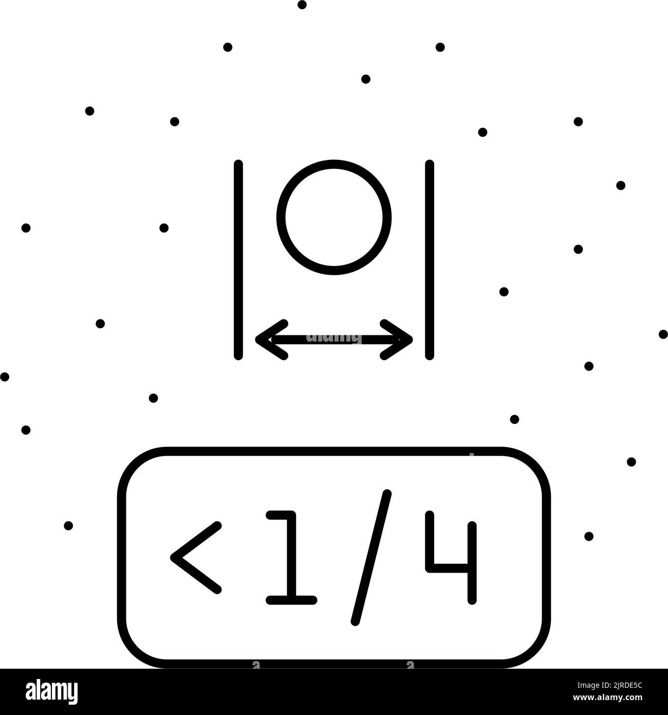 smaller 1 4 inch mole line icon vector illustration Stock Vector Image ...