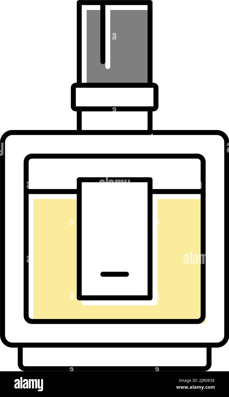 cologne fragrance bottle perfume color icon vector illustration Stock ...