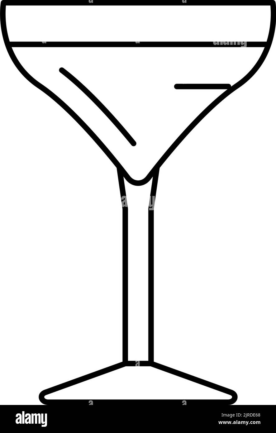 gimlet cocktail glass drink line icon vector illustration Stock Vector ...