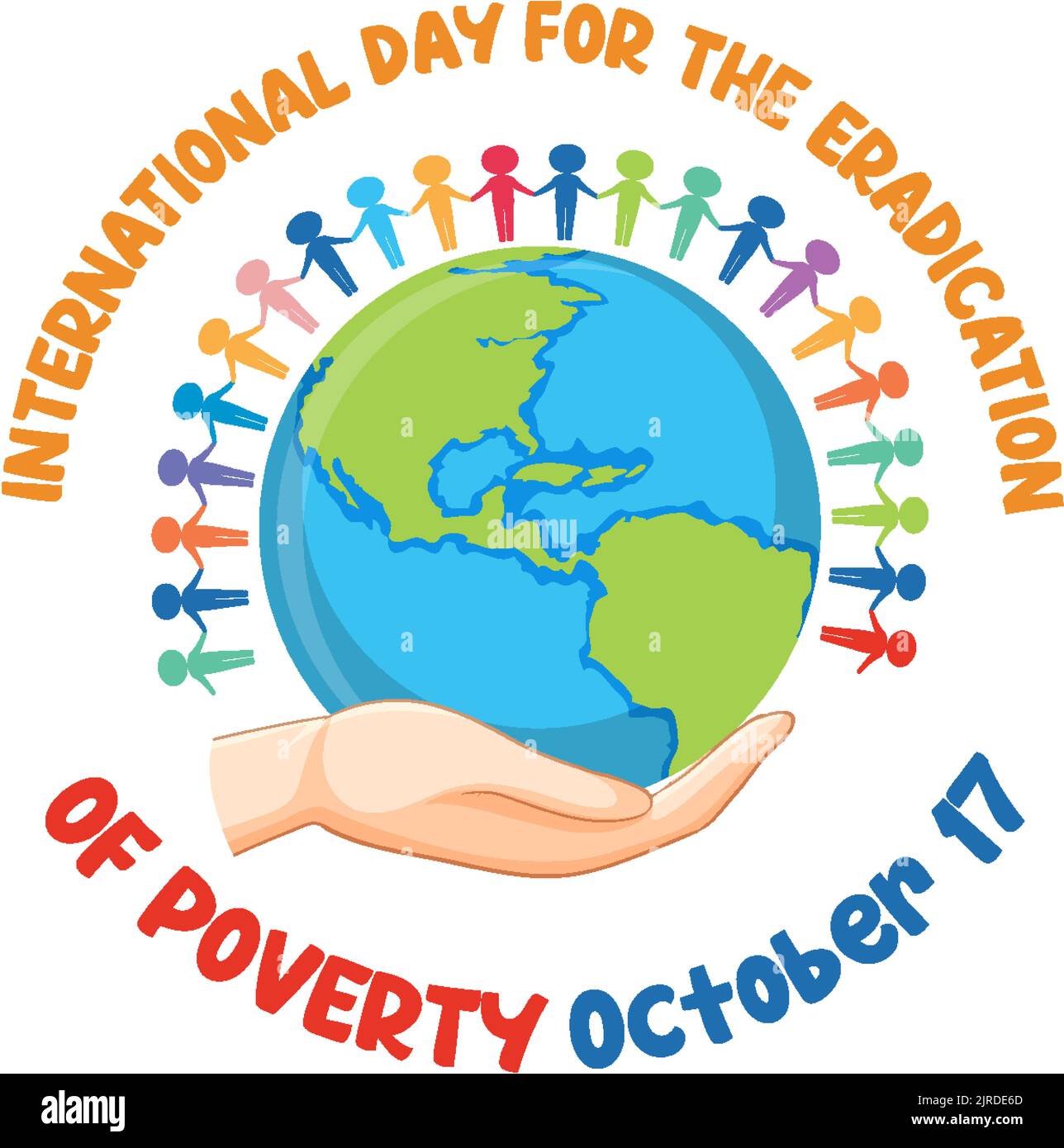 International Day For The Eradication Of Poverty Illustration Stock