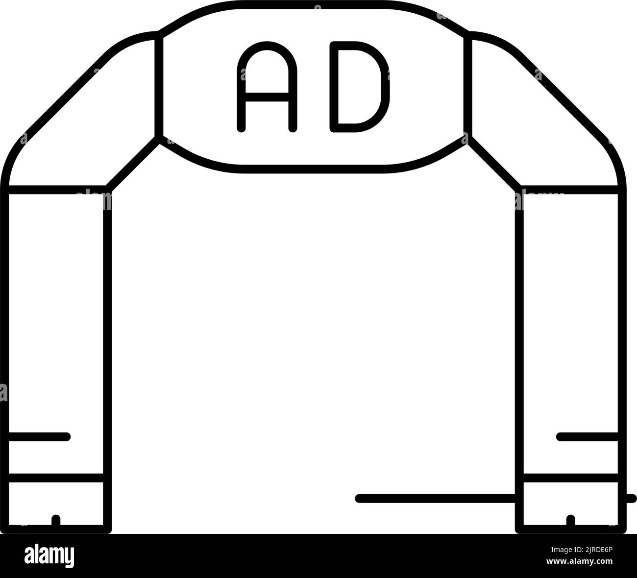 inflatable archway line icon vector illustration Stock Vector Image ...