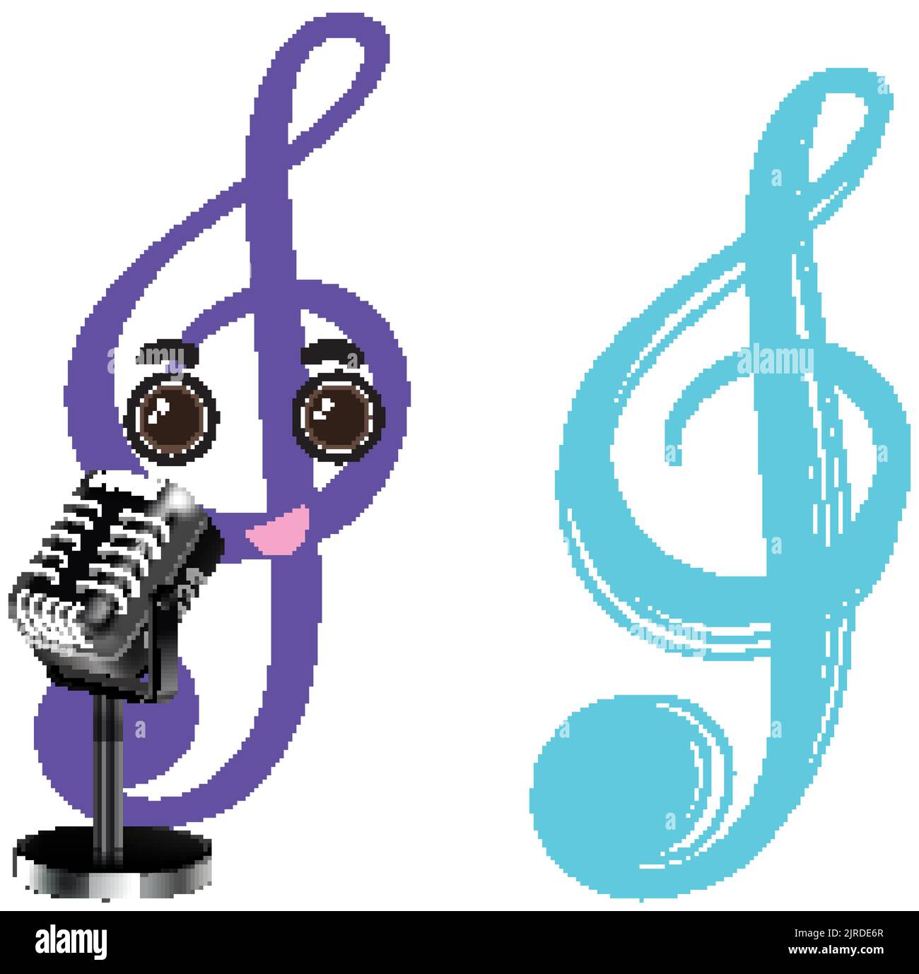 Clef musical symbol isolated illustration Stock Vector Image & Art - Alamy