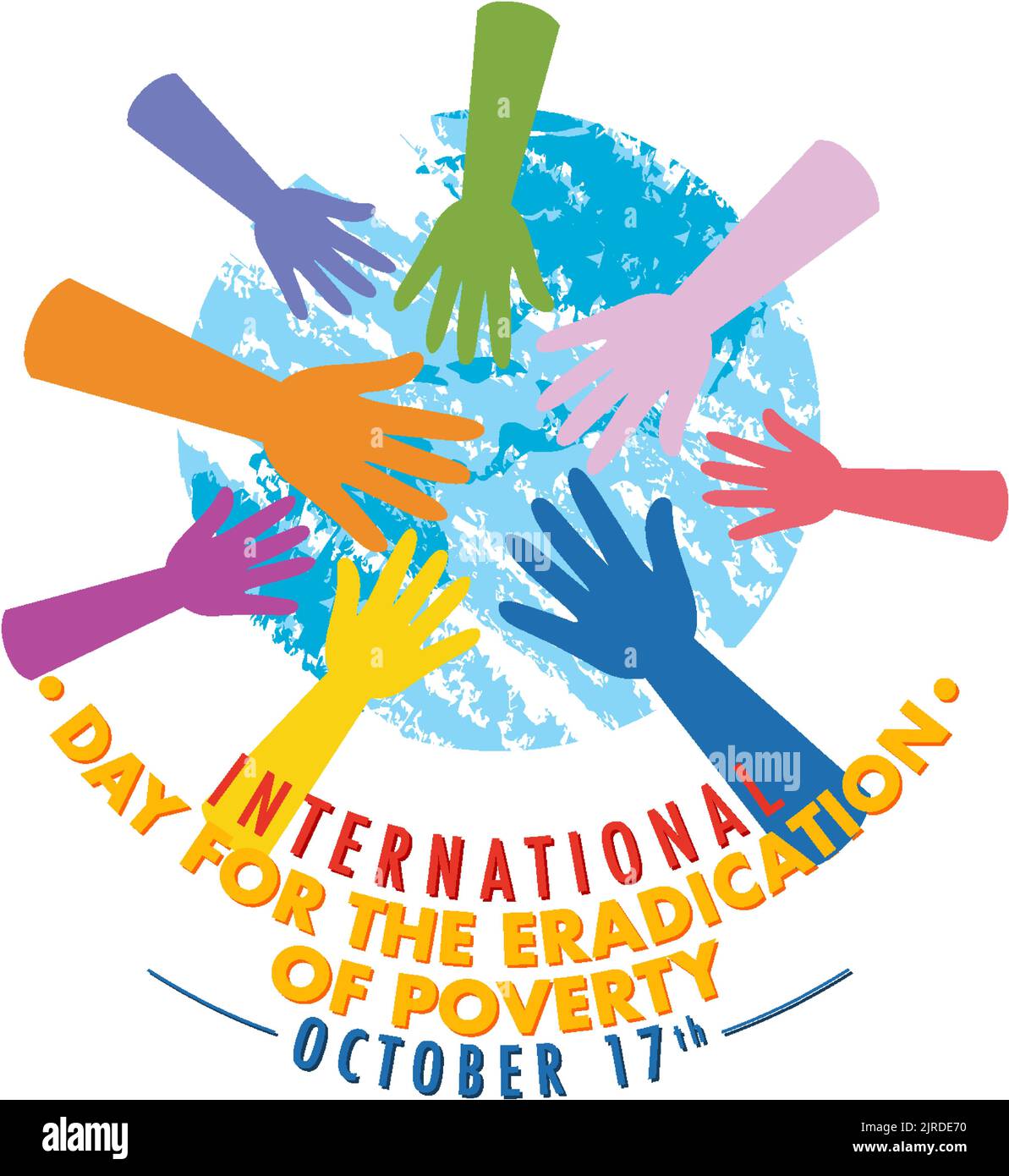 International Day For The Eradication Of Poverty Illustration Stock