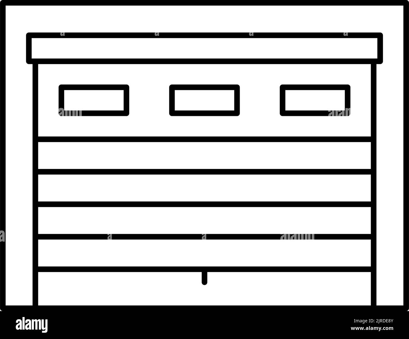 garage gate line icon vector illustration Stock Vector Image & Art - Alamy