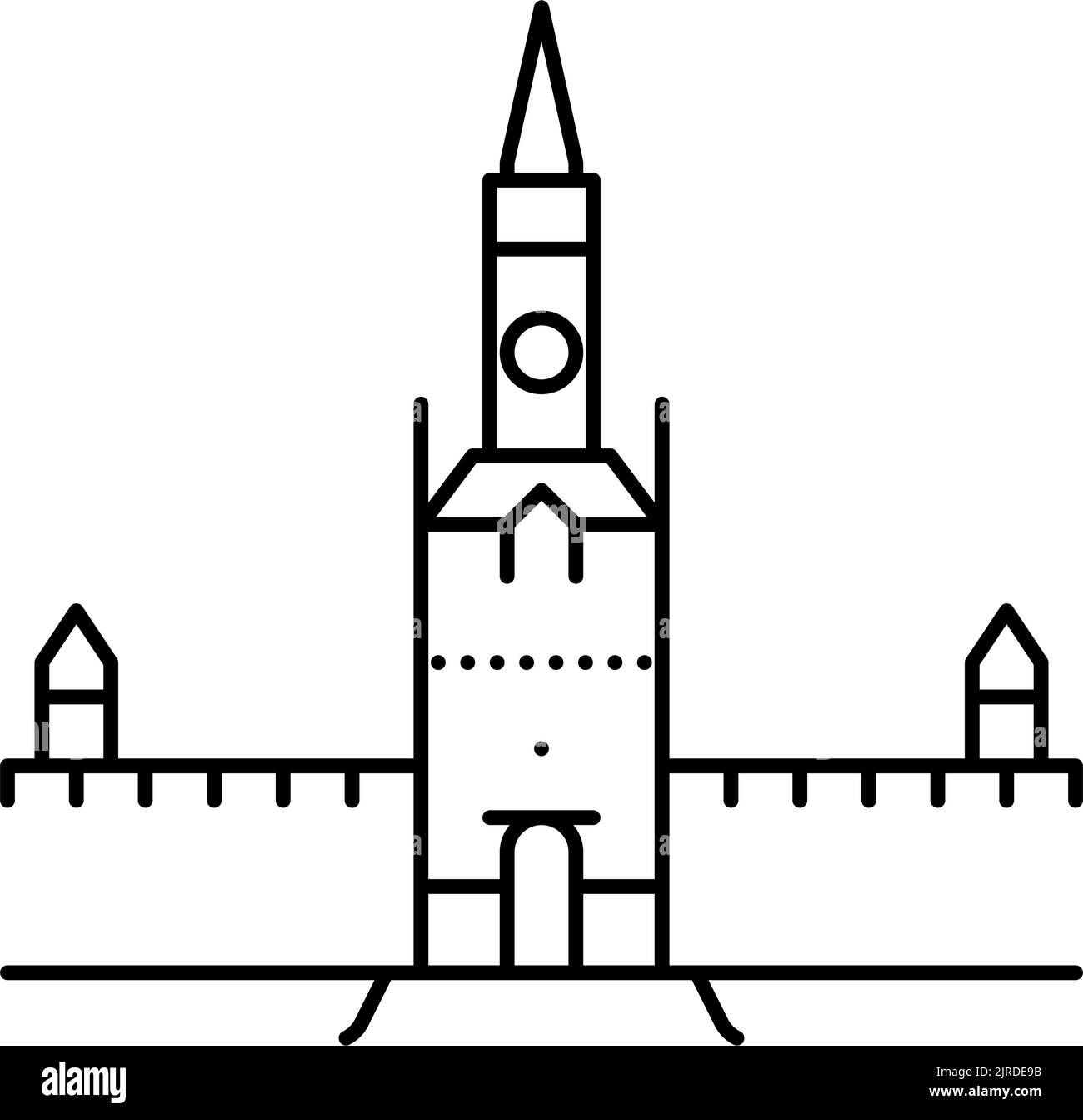 moscow kremlin line icon vector illustration Stock Vector Image & Art ...