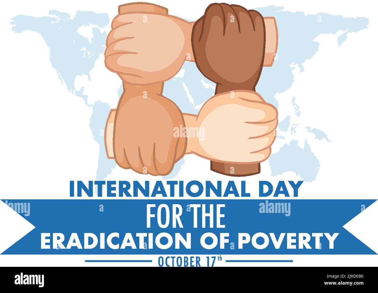 International Day For The Eradication Of Poverty Illustration Stock