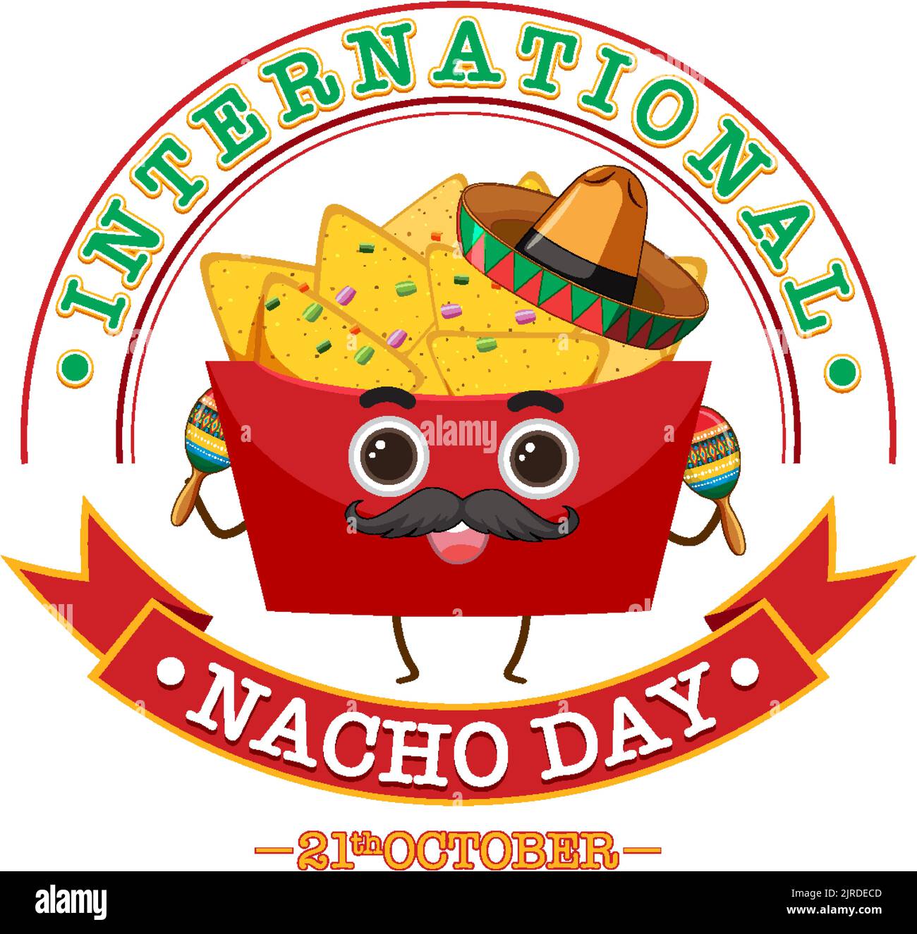 International Nacho Day Poster Design illustration Stock Vector Image ...