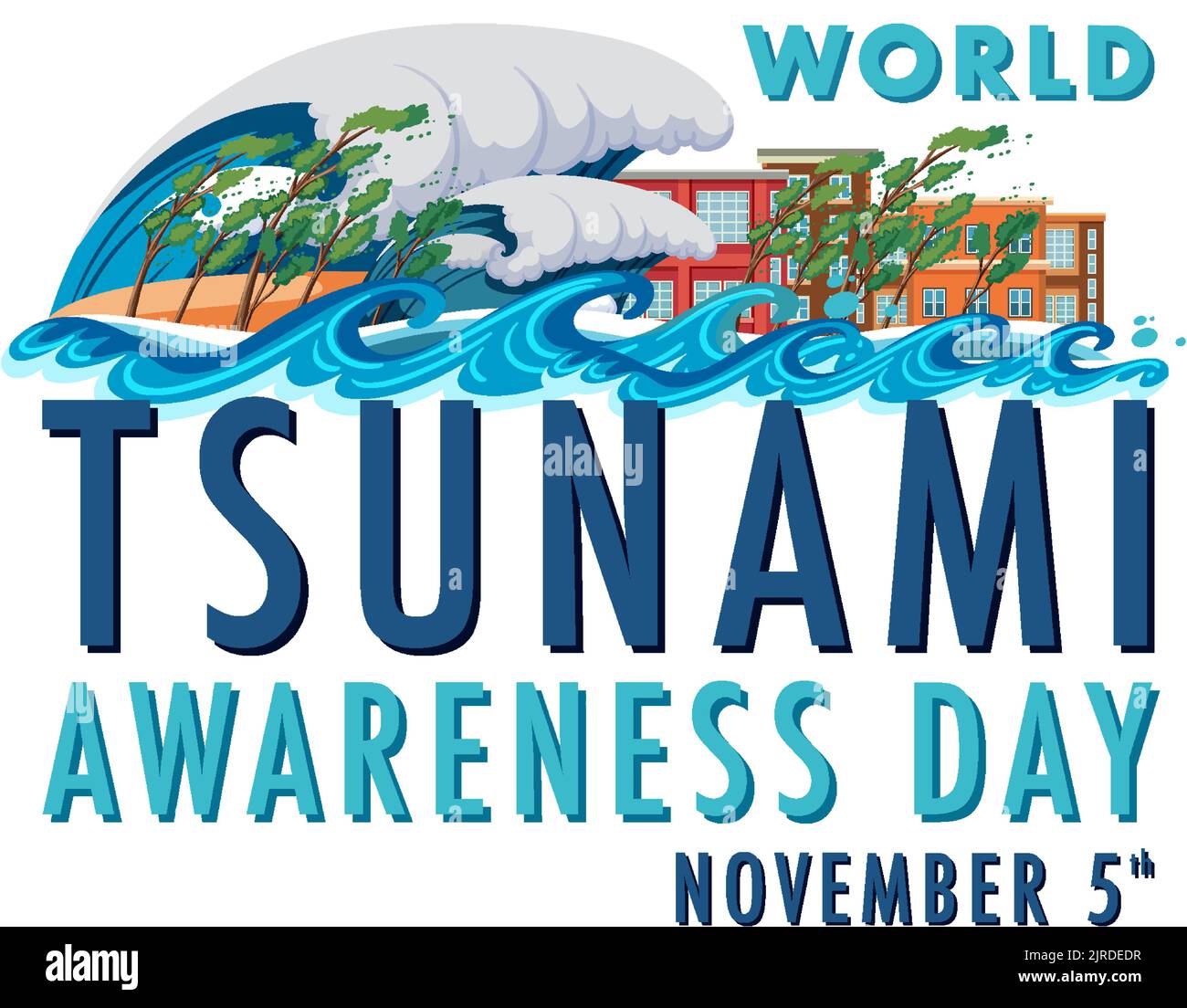 World Tsunami Awareness Day Banner Design illustration Stock Vector Image & Art - Alamy