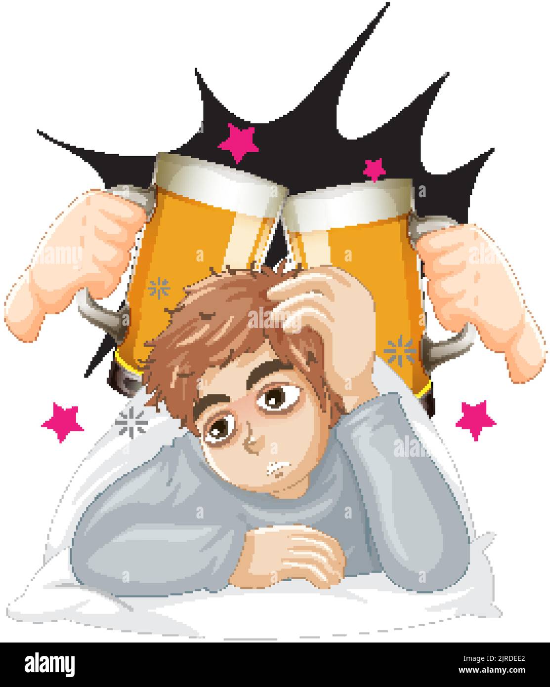 Alcoholic man cartoon character illustration Stock Vector Image & Art ...