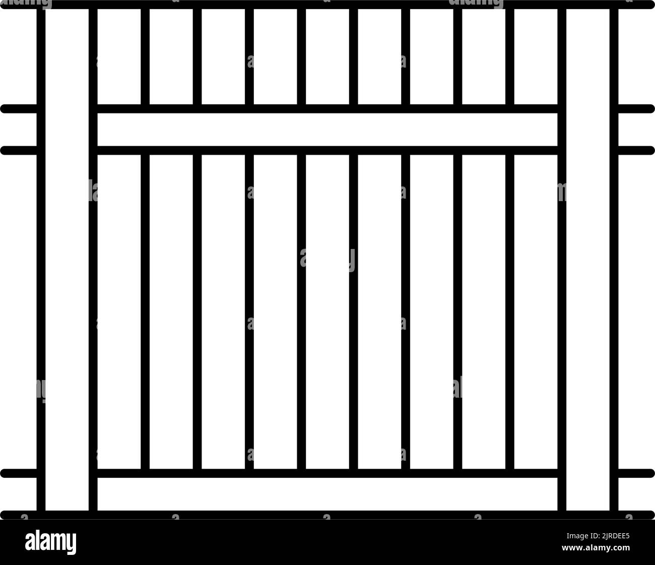 backyard fence line icon vector illustration Stock Vector Image & Art ...